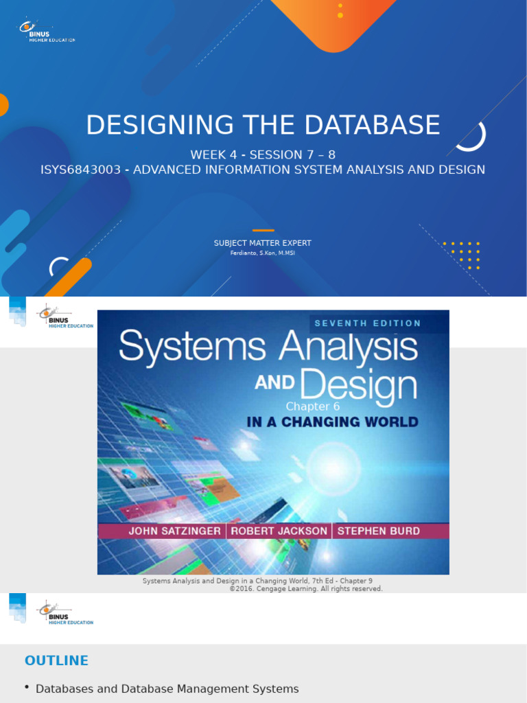 20240820162324D5181 - ISYS6843003 Week4 Session7 8 Designing The Database | PDF | Databases ...