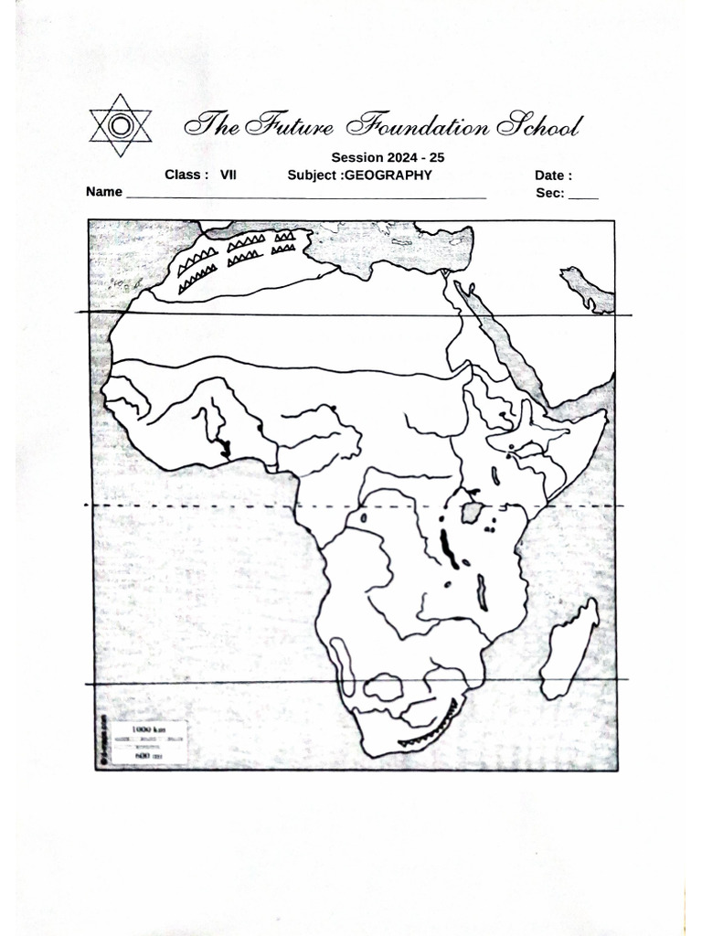 Practice Map On Africa | PDF