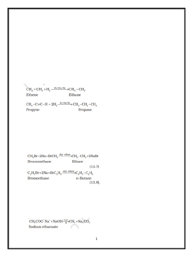 Hydrocarbons: Reactions and Properties | PDF | Alkane | Organic Chemistry