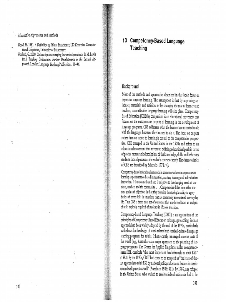 Competency-Based Language Teaching | PDF