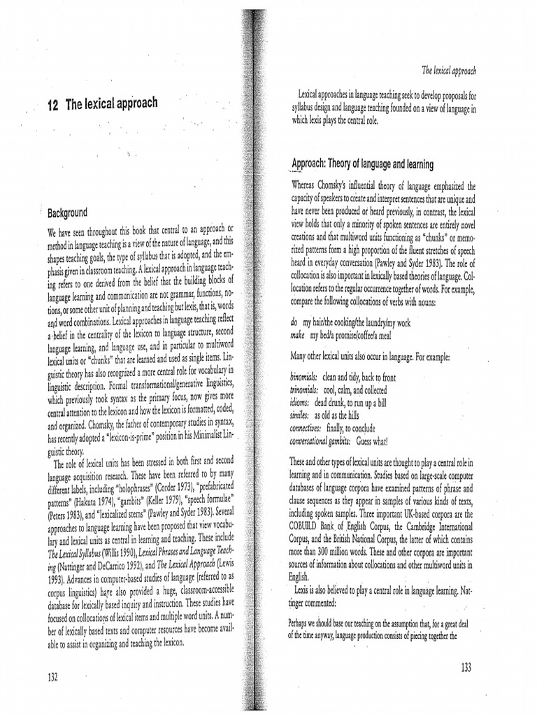Lexical Approach | PDF