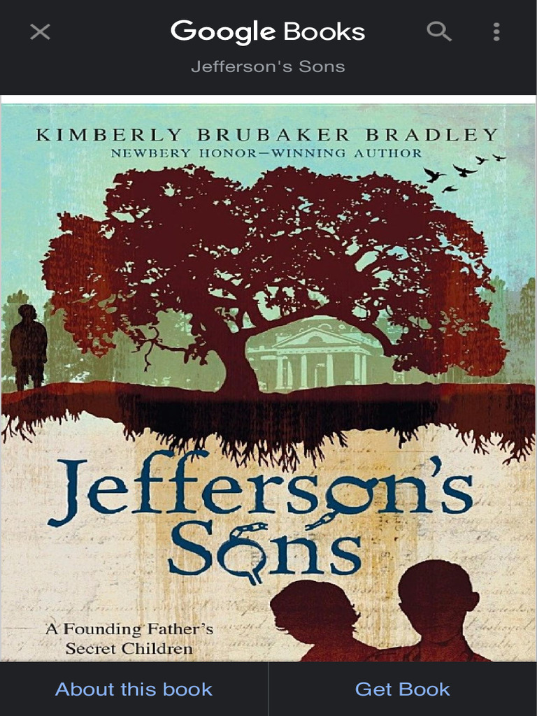 Jefferson's Sons A Founding Father's Secret Children - Kimberly ...