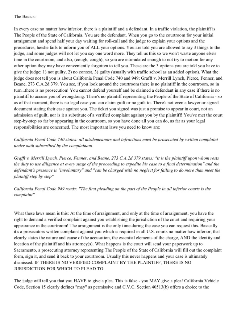 Verified Complaint Statutes | PDF