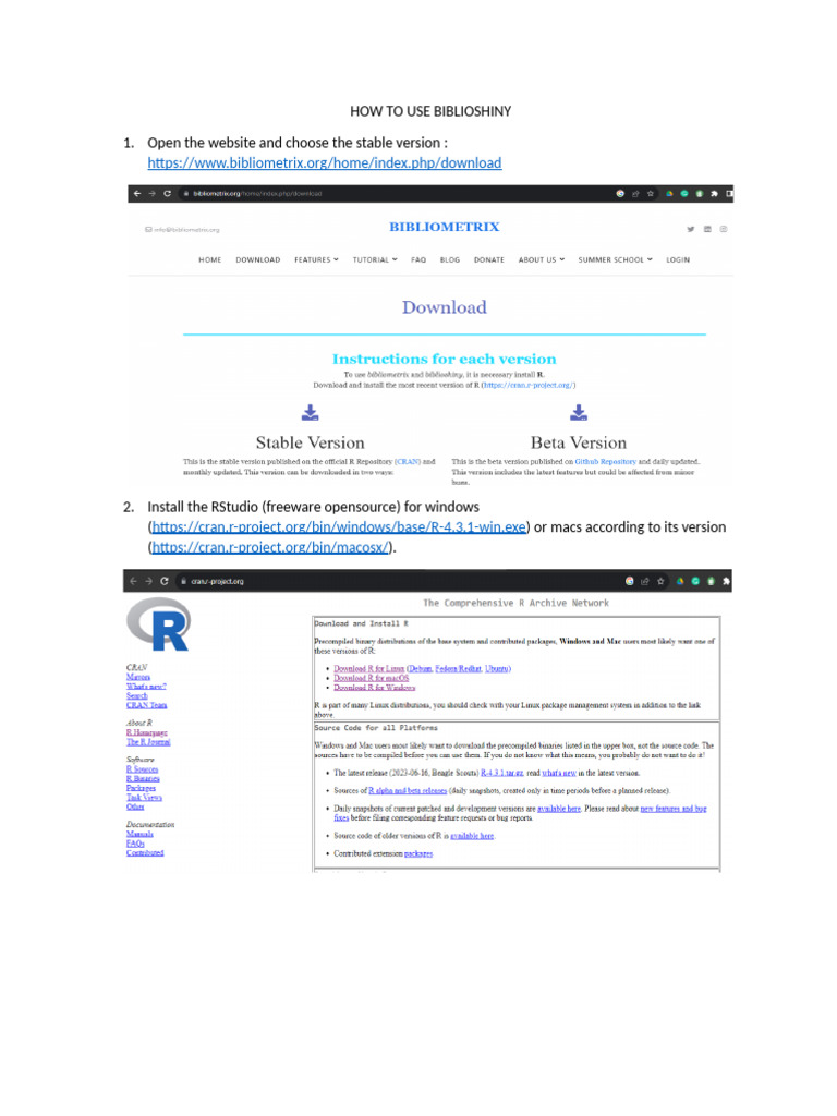 Biblioshiny Setup Guide | PDF
