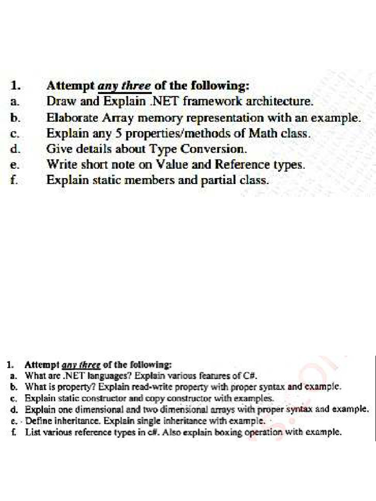 AWP (April 19, Nov 19, Nov 22, April 23) Questions | PDF