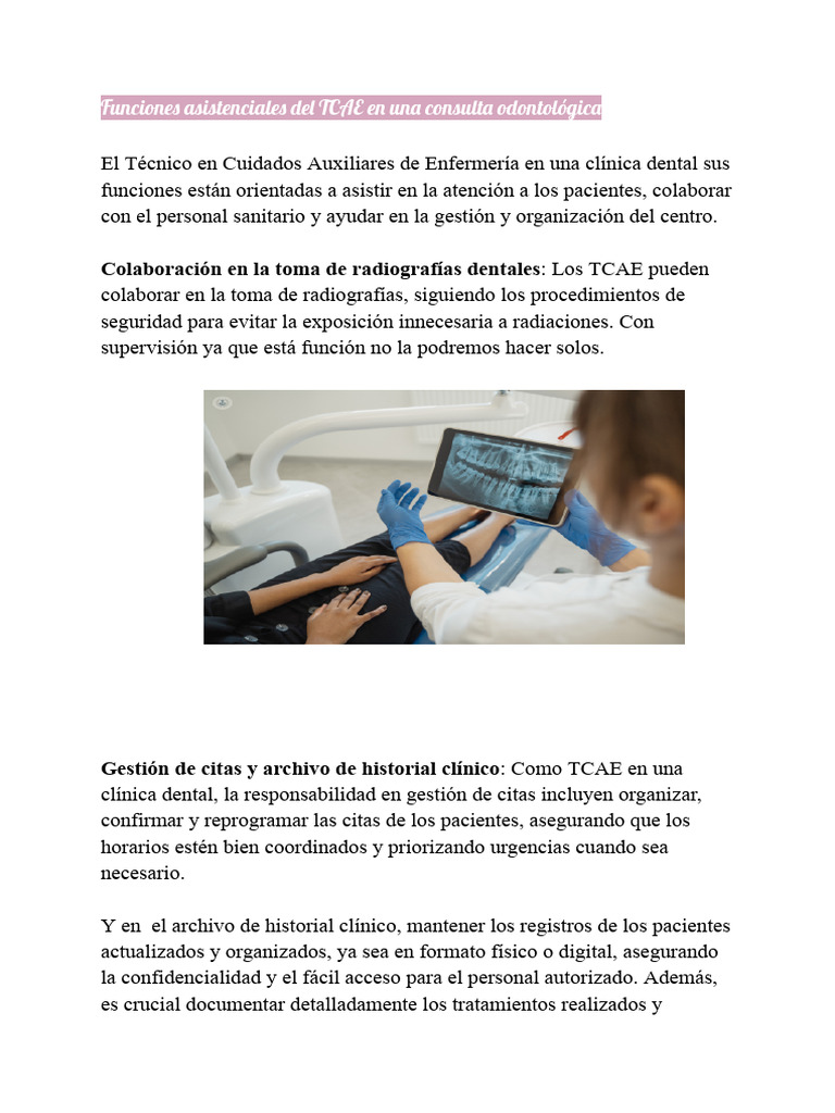 Funciones Asistenciales Del TCAE | PDF