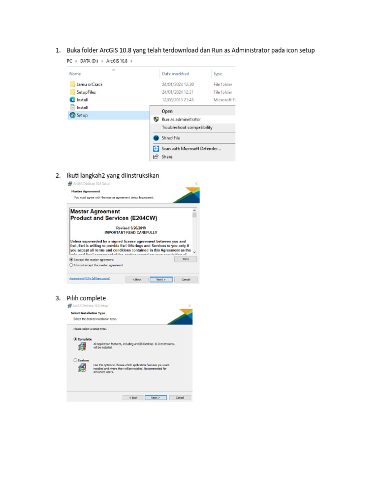 Tutor Install ArcGIS | PDF