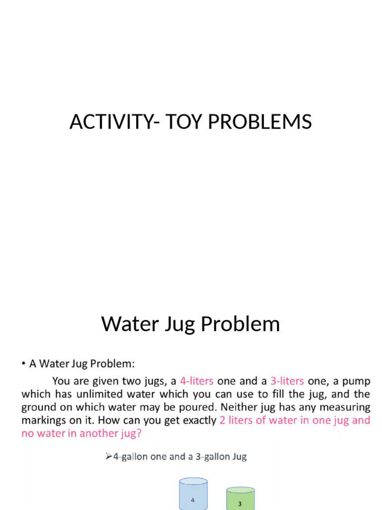 Activity - Toy Problems | PDF
