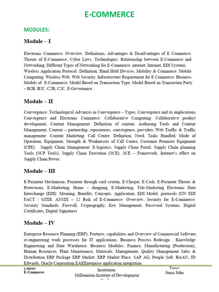 e Commerce1 2025 | PDF | E Commerce | Customer Premises Equipment