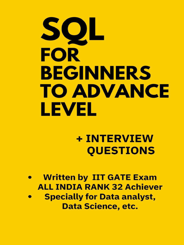 SQL For Beginners To Advance Le - RAJPUT, ANANT | PDF | Database Index | Relational Database