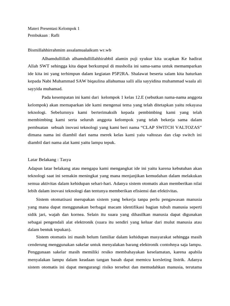 Materi Presentasi Kelompok 1 | PDF