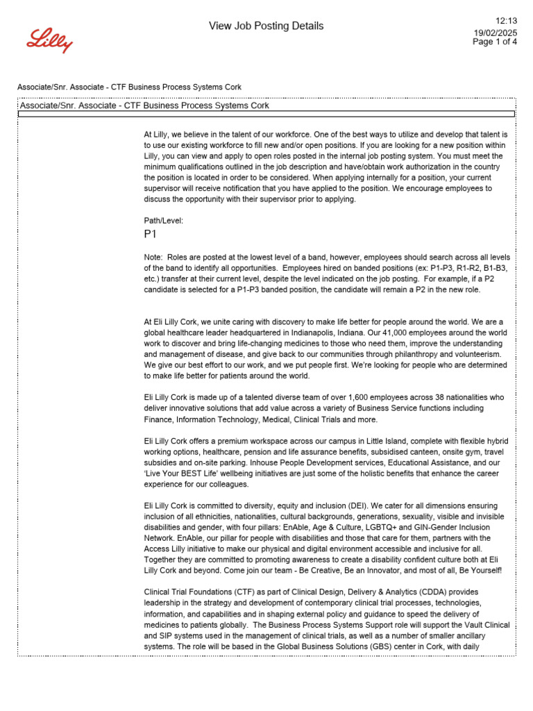 View Job Posting Details | PDF | Disability | Skill