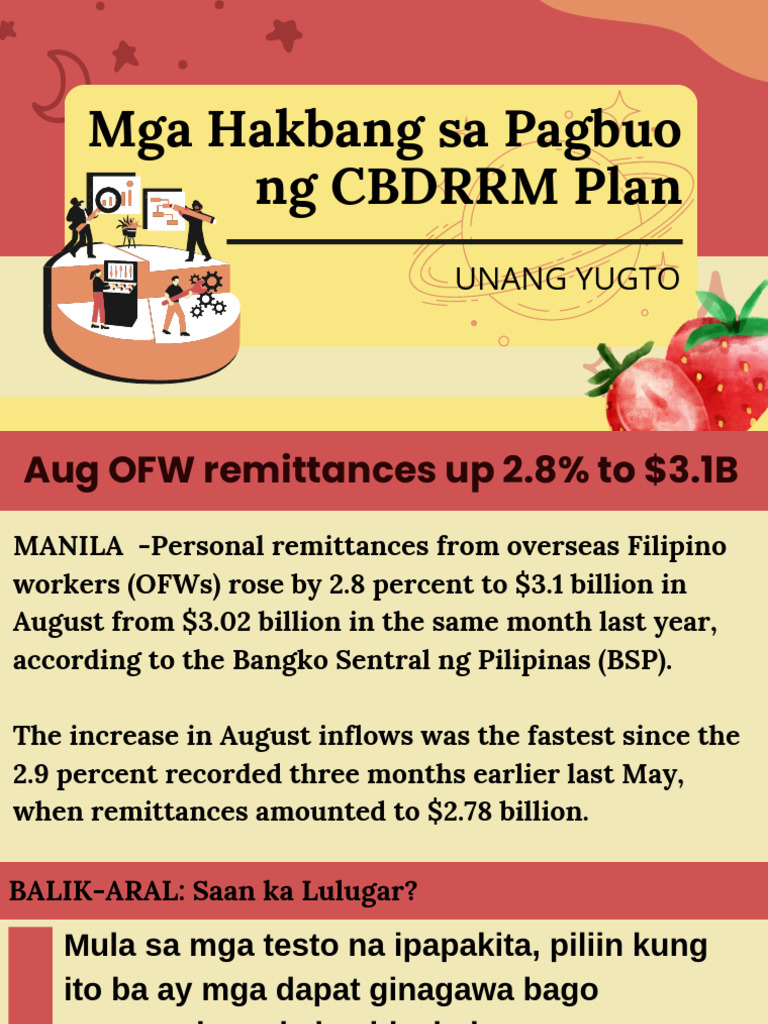 Mga Hakbang Sa Pagbuo NG CBDRRM Plan :P | PDF