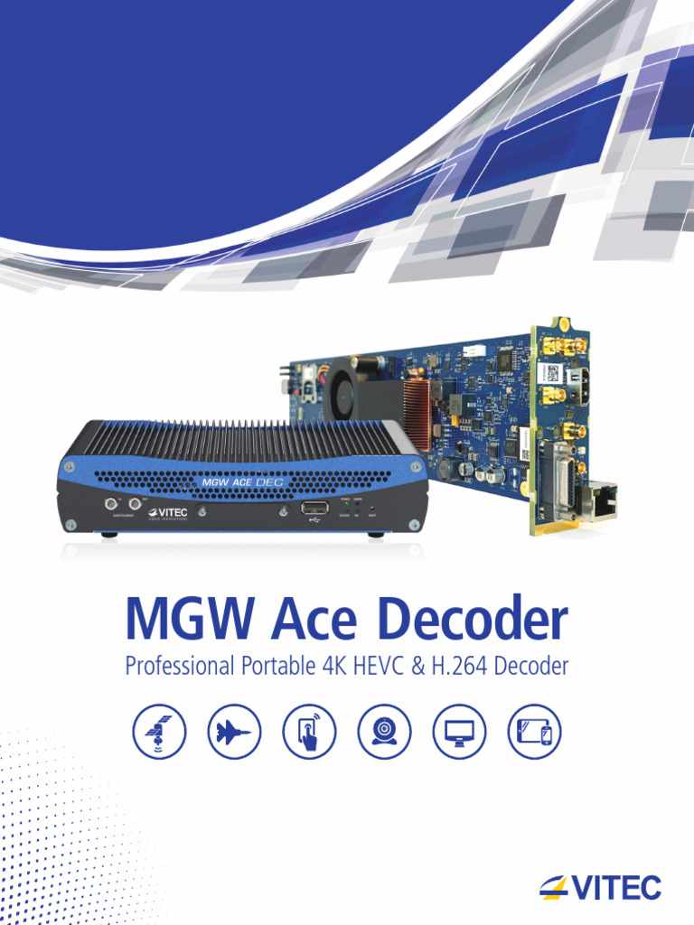 MGW Ace Decoder 4K Datasheet 22-V | PDF | Codec | Video
