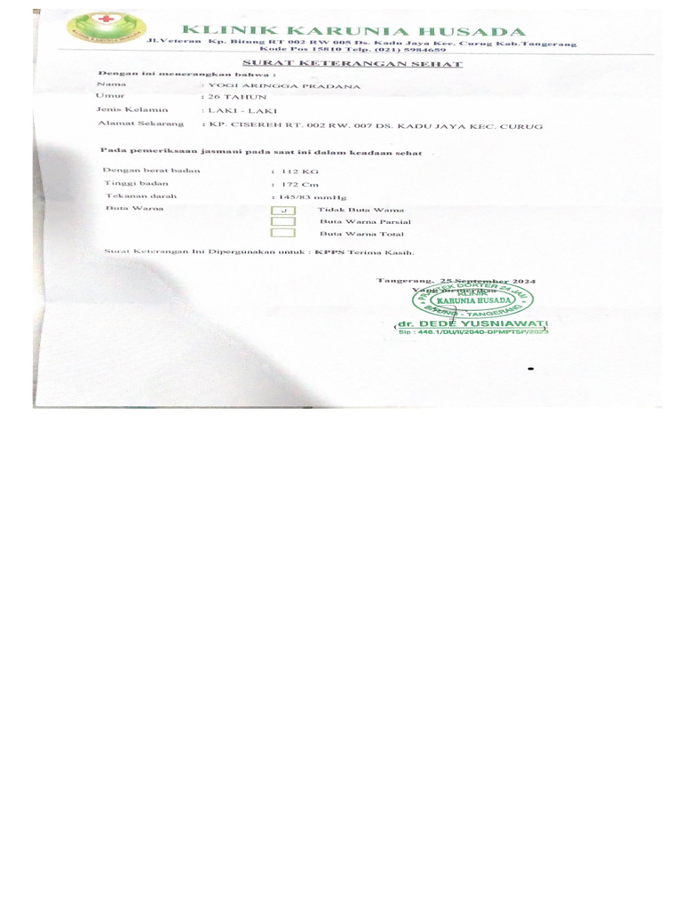 Klinik Karunia Husada | PDF