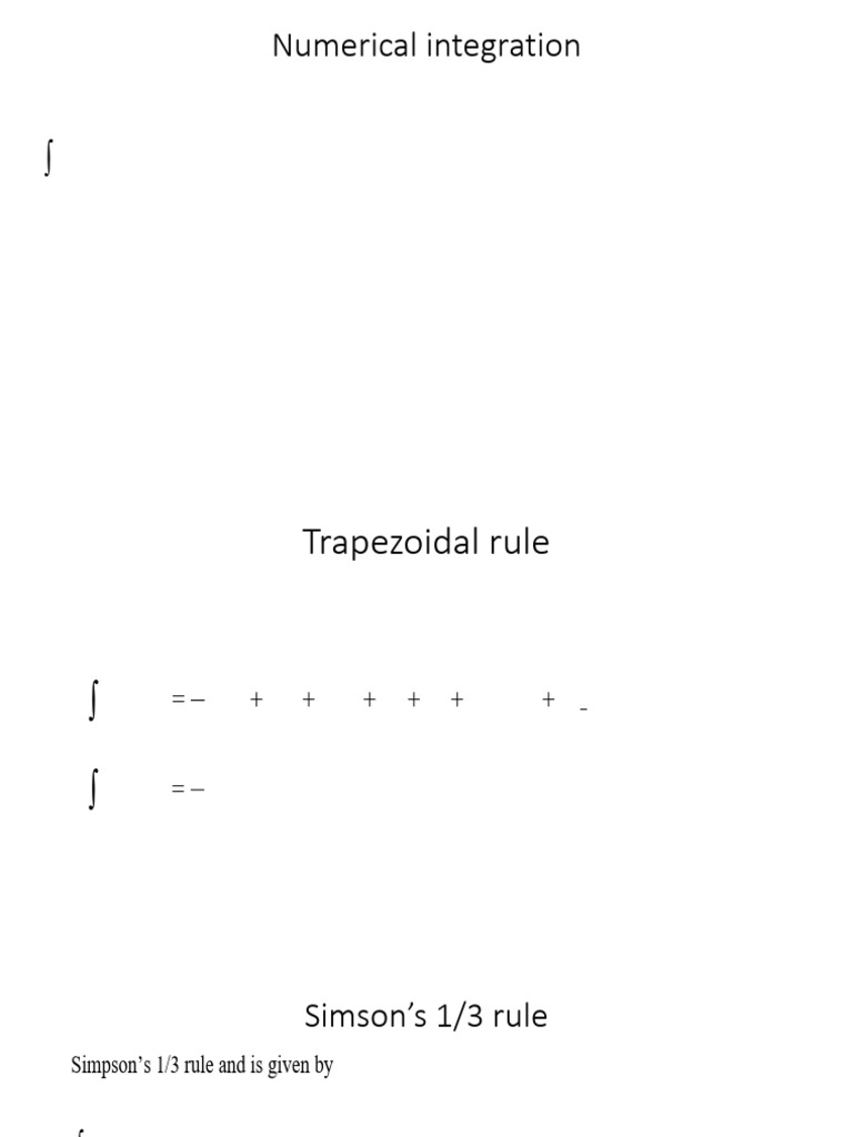Numerical Integration | PDF | Mathematical Relations | Mathematical Concepts