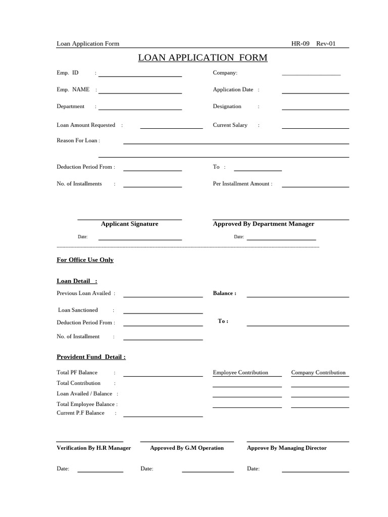 Loan Application Form Updated Pdf