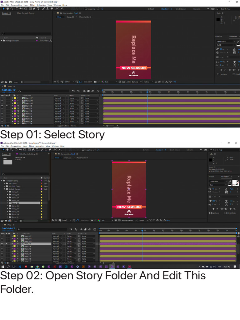 tutorial Story editing ae | PDF