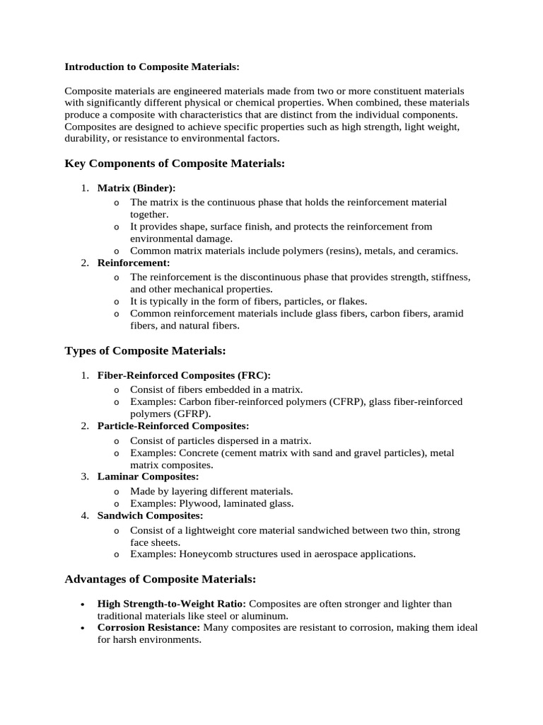 Introduction To Composite Materials | PDF | Composite Material ...