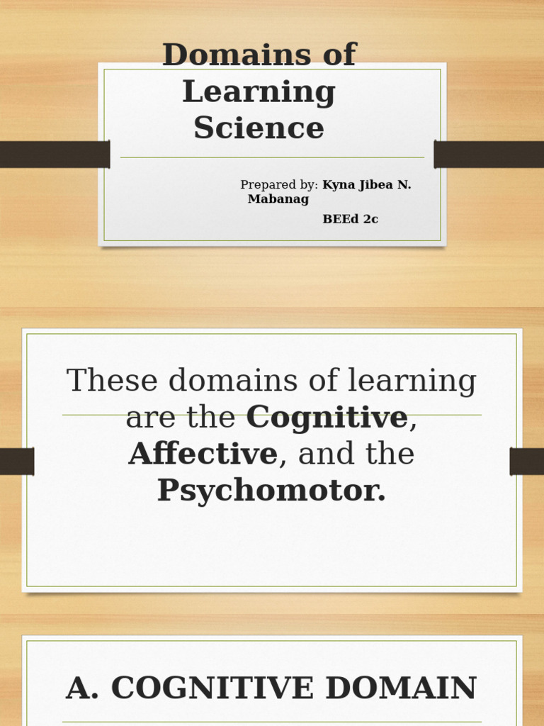 Domains of Learning in Science Education | PDF | Learning | Cognitive ...