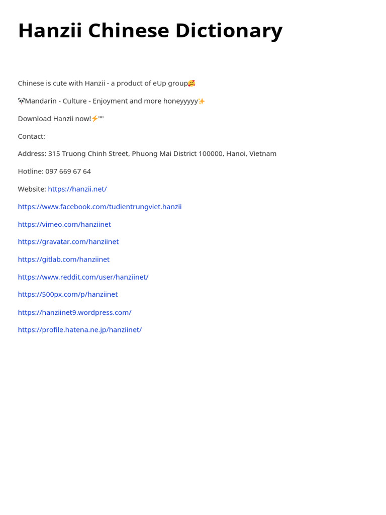 Hanzii: Fun Mandarin Learning | PDF