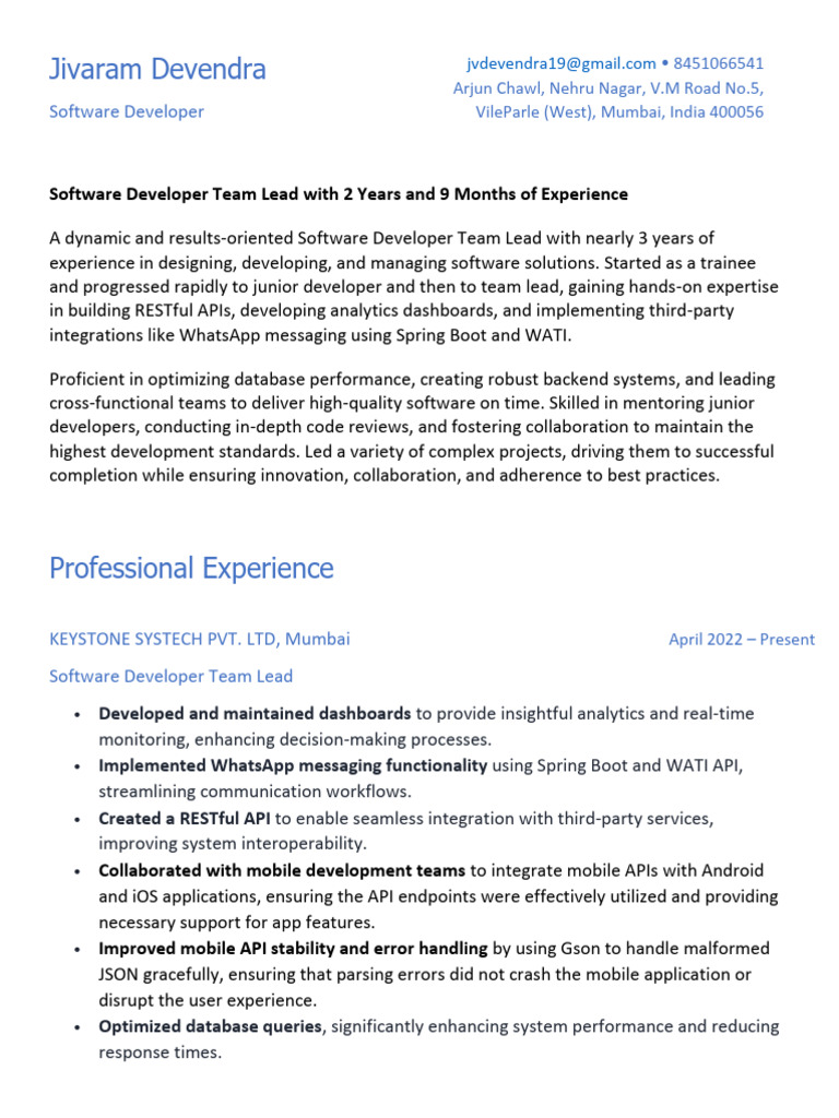 Jivaram Devendra 2 | PDF | Software Development | Computing
