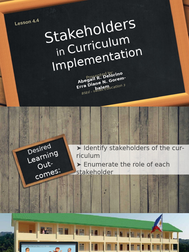 Key Stakeholders in Curriculum Implementation | PDF | Curriculum | Teachers