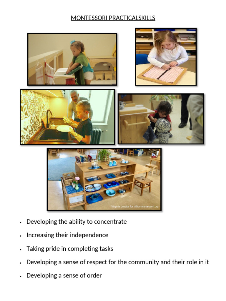 Montessori Practical Life Skills Guide | PDF | Montessori Education ...