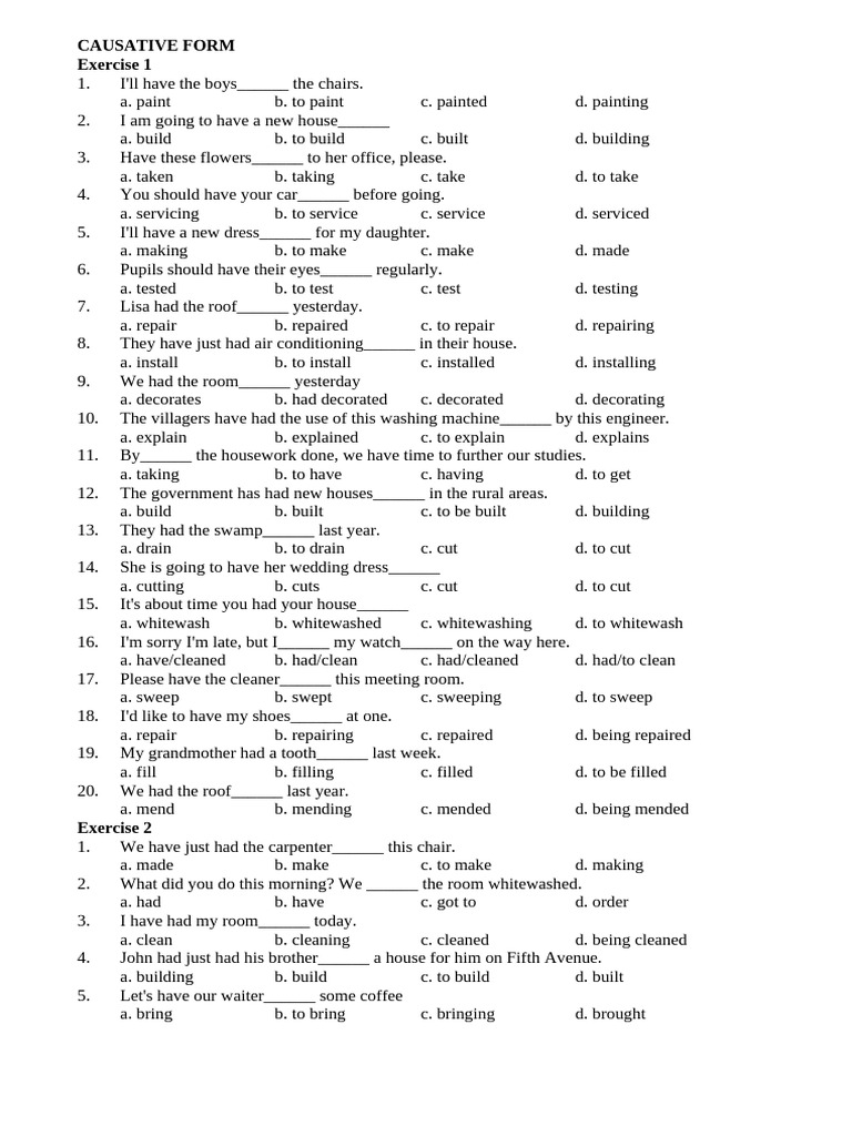 Causative Form | PDF