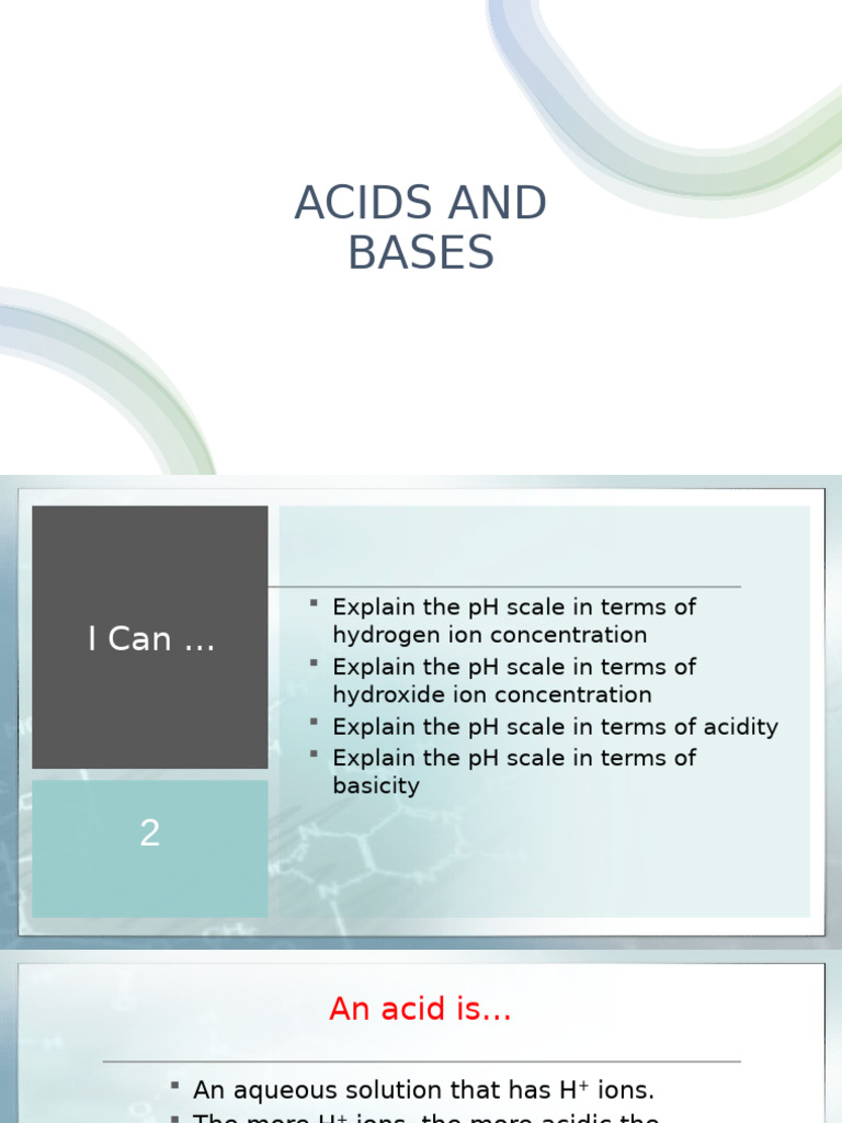 acid and base | PDF | Ph | Acid