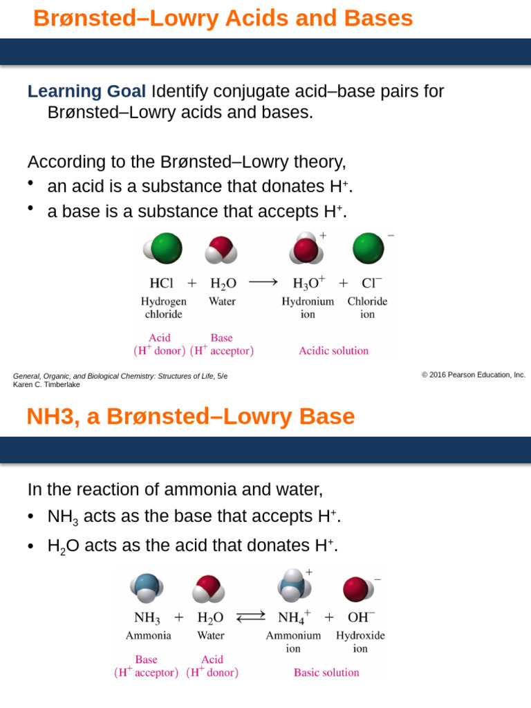 Bronsted-Lowry Acids and Bases | PDF | Acid | Acid Dissociation Constant
