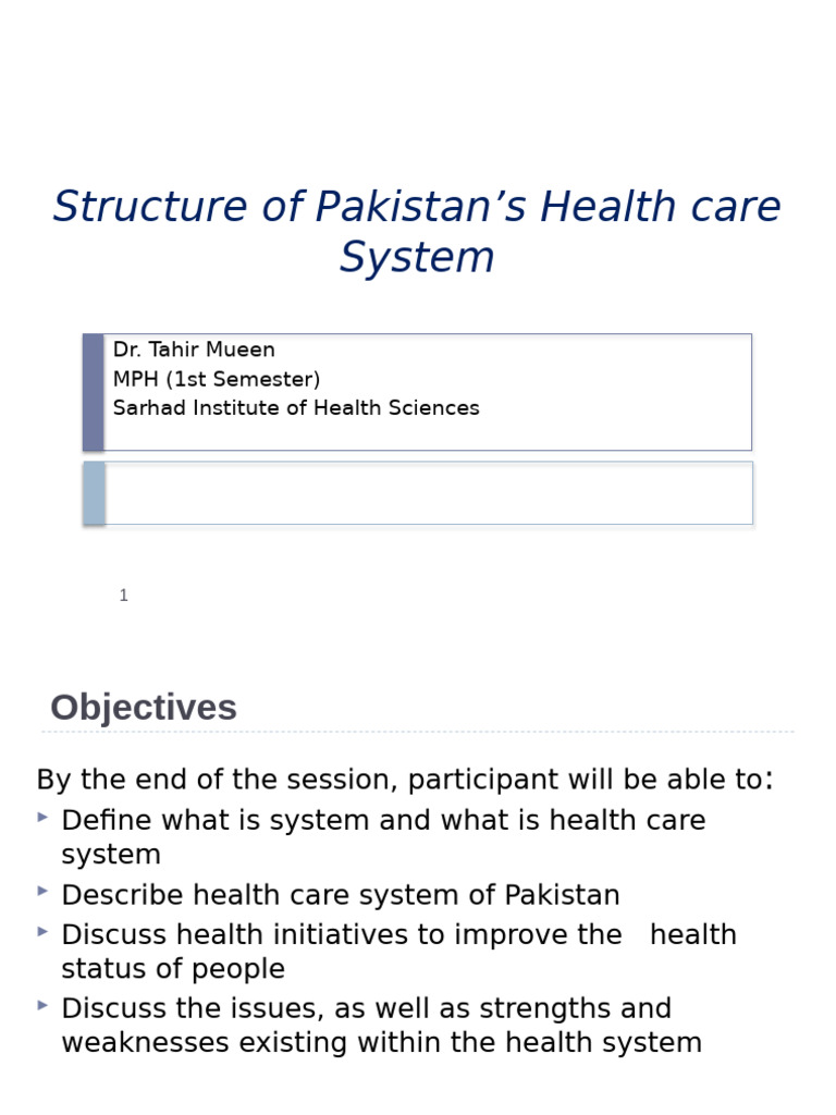 Overview of Public Health Program in Pakistan | PDF | Health Care ...