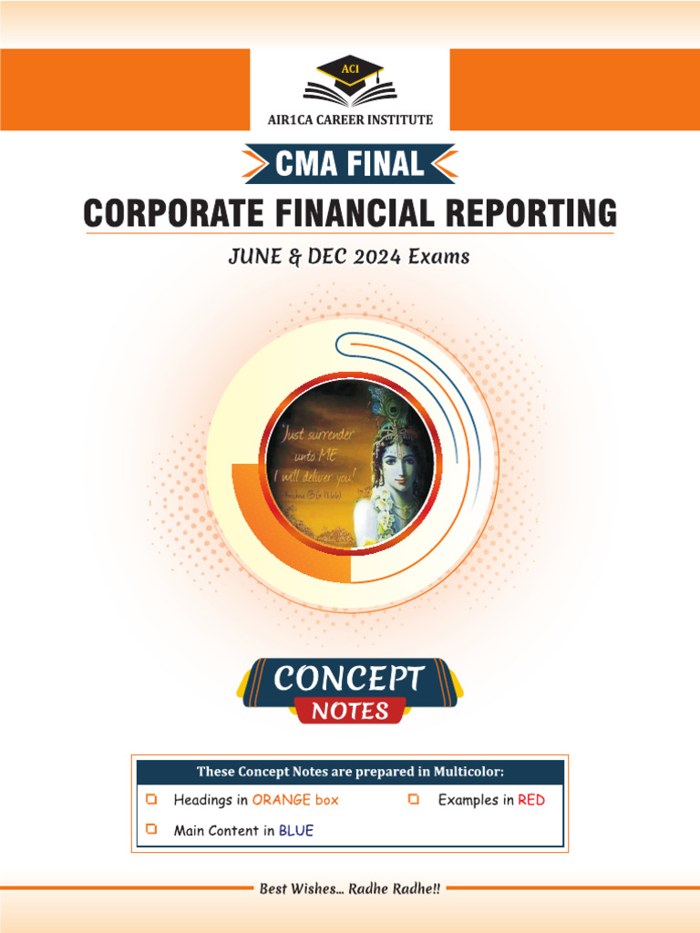 Cma Cfr Notes | PDF | Valuation (Finance) | Accounting