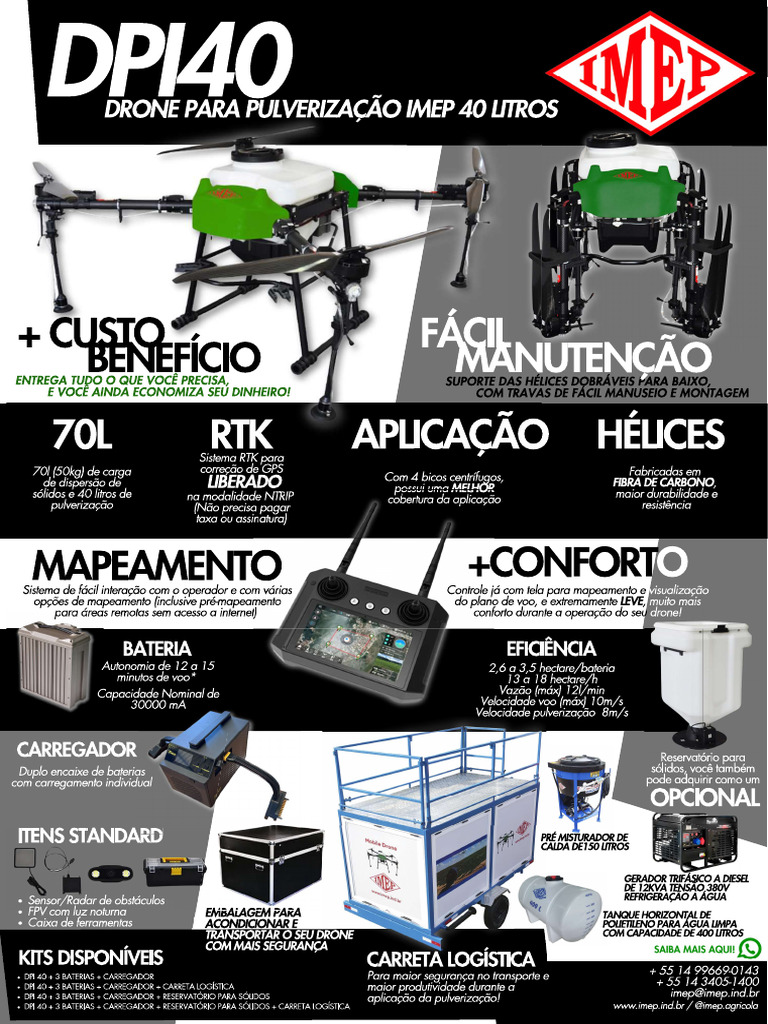 Flyer Drone DPI40 Imep Agrícola | PDF