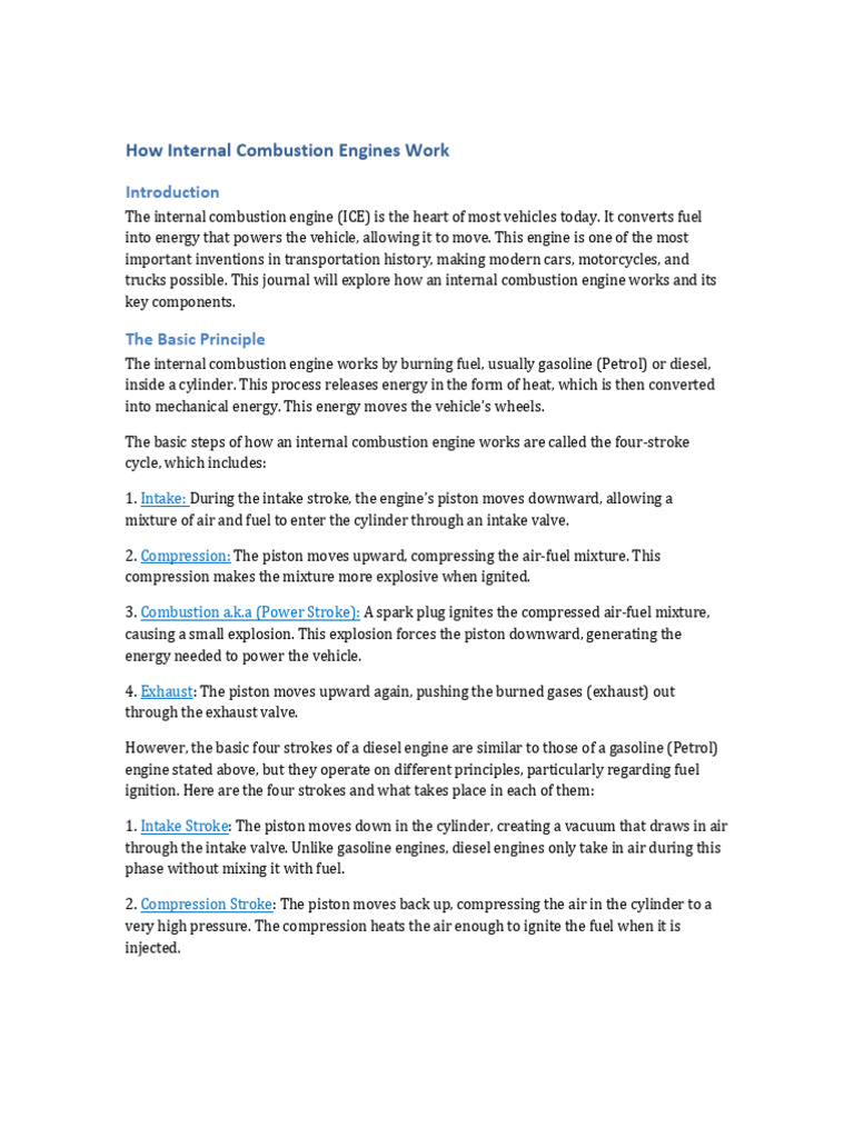 Internal Combustion Engine Journal | PDF | Internal Combustion Engine ...