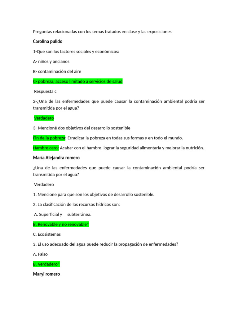 Preguntas Relacionadas Con Los Temas Tratados en Clase y Las Exposiciones | PDF | Energía ...