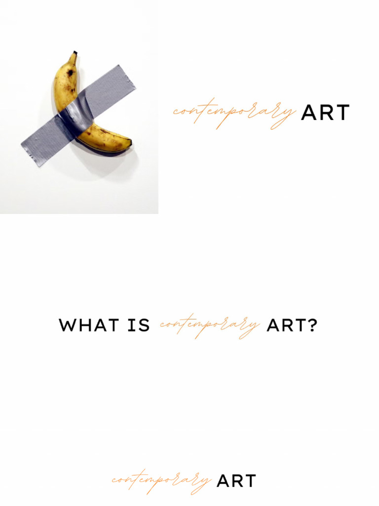 Artapp Lesson 8 - Contemporary Art | PDF
