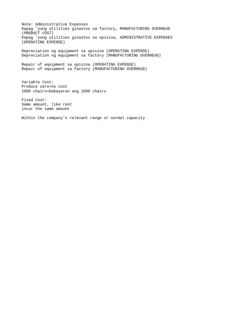 Cost Accounting Notes Pdf