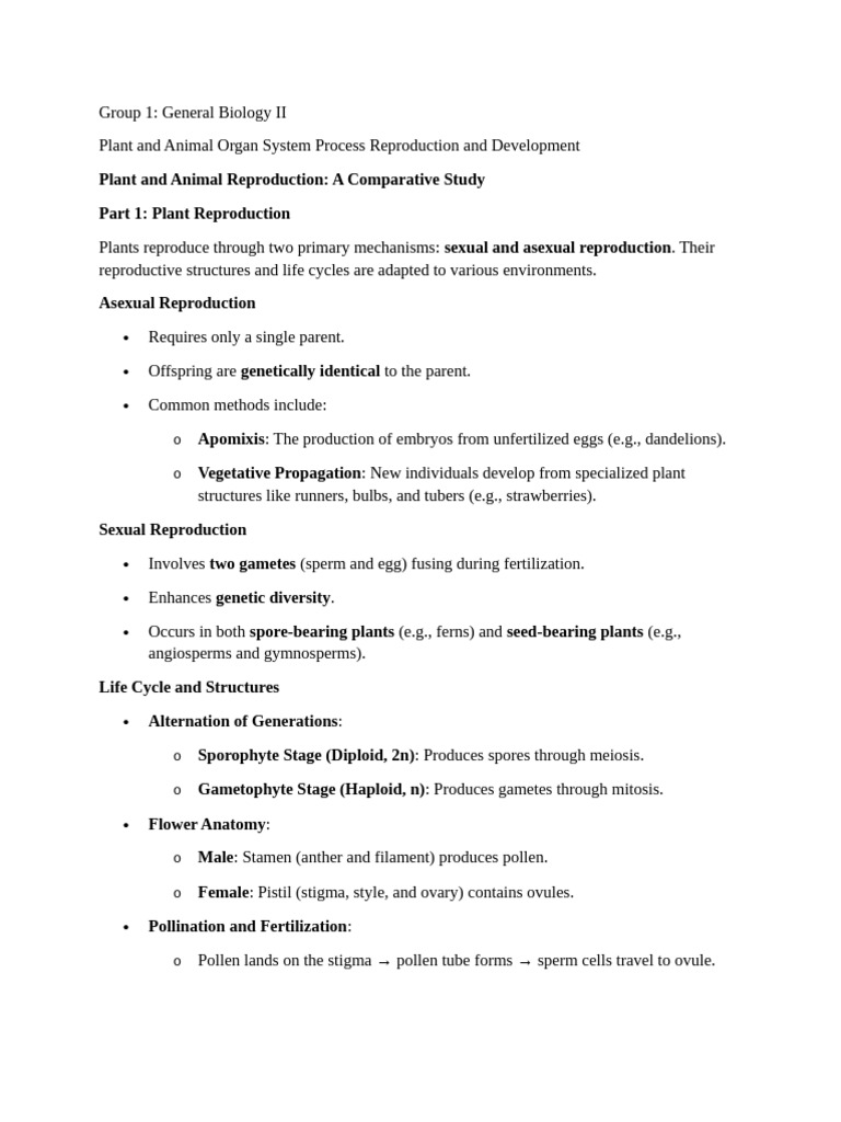 Genbio2-Report Docx12 | PDF | Plant Reproduction | Sexual Reproduction