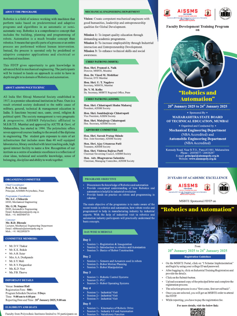 Robotics FDP Brochure 2-Fold-2 | PDF