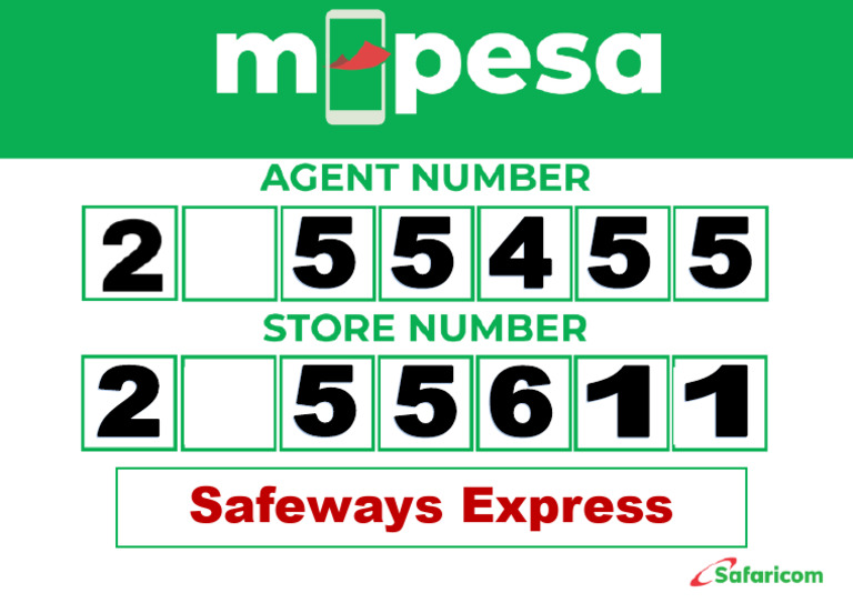 Mpesa Agent Number Template | PDF