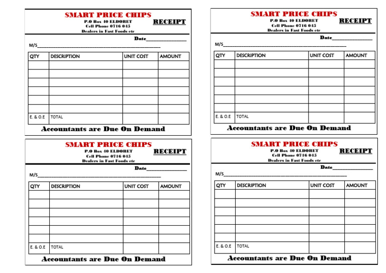 Receipt sample | PDF