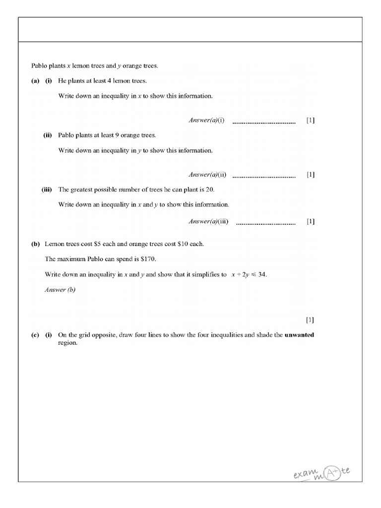 Linear Programming Exam Questions | PDF