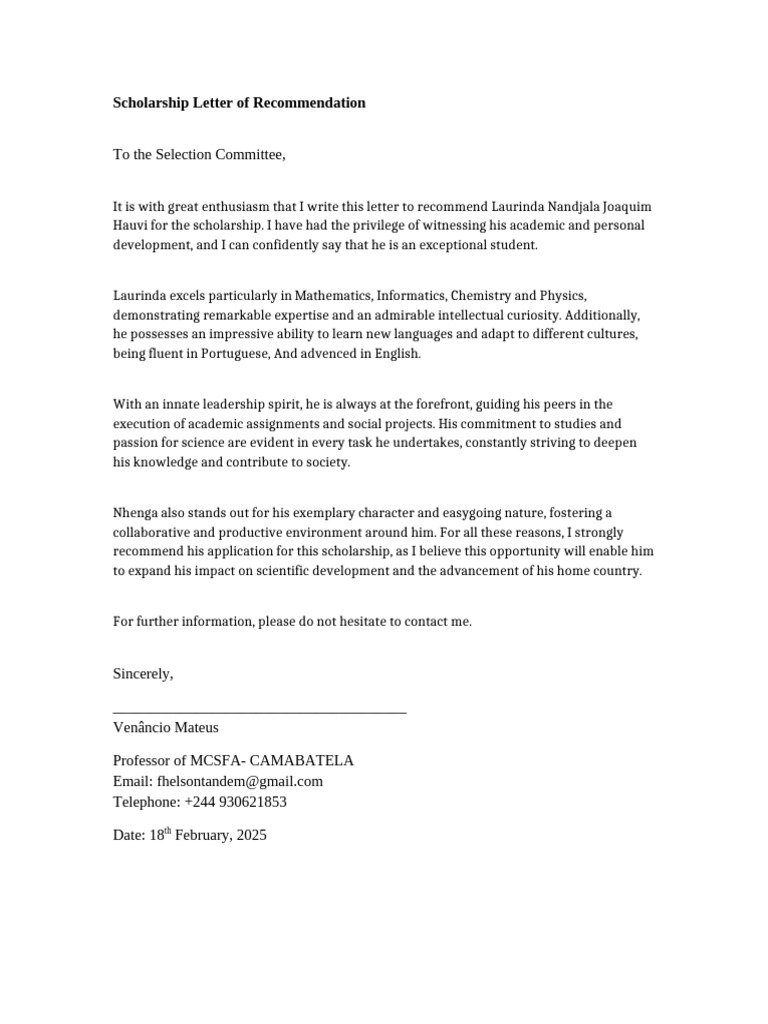 Reference letter 2 | PDF