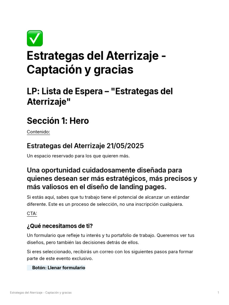 Estrategas Del Aterrizaje - Captación y Gracias | PDF