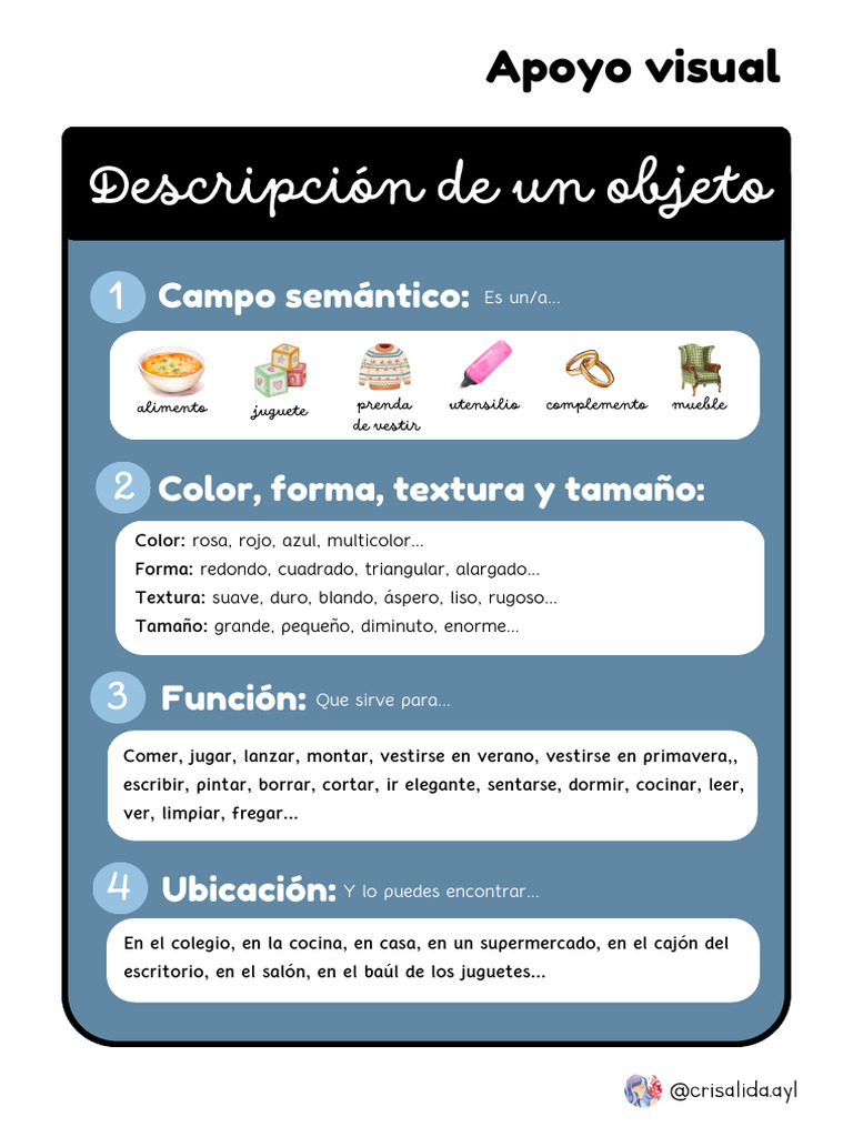Apoyo visual - DescripciÃ³n de objetos - crisalidaayl | PDF