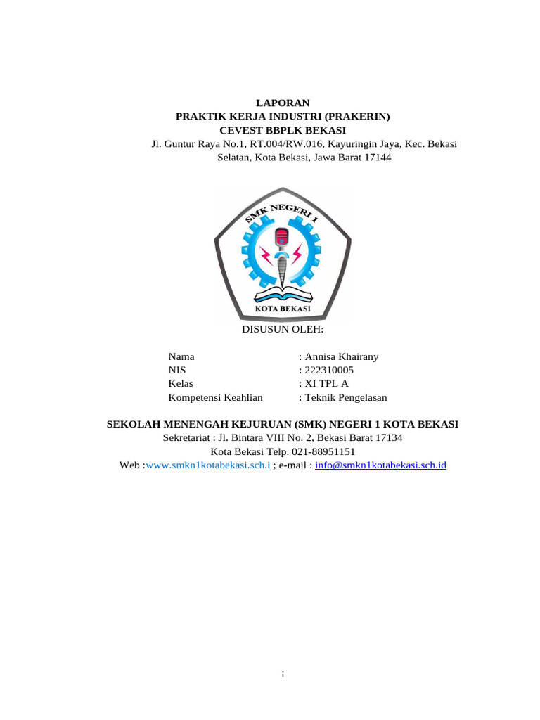Laporan PKL Annisa Khairany TPL | PDF