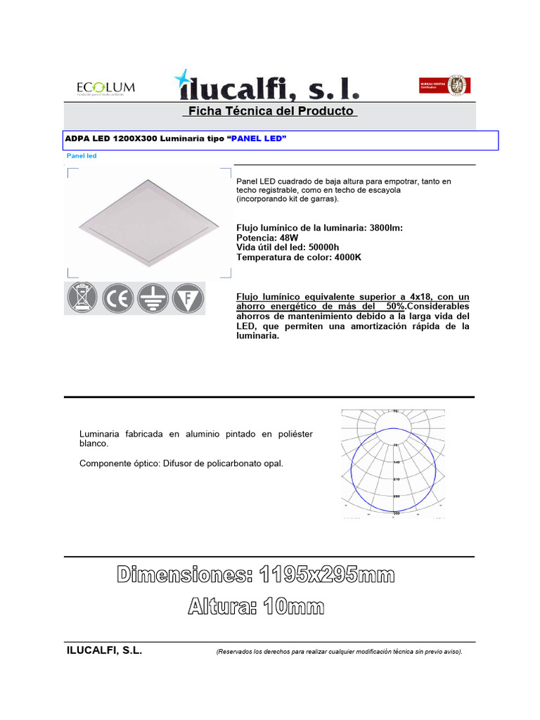 Adpa Led 1200X300 | PDF