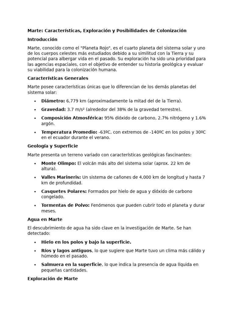 Marte | PDF | Marte | Tierra