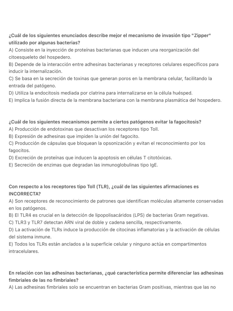Mecanismos de invasión y evasión bacteriana | PDF | Fagocito | Las ...